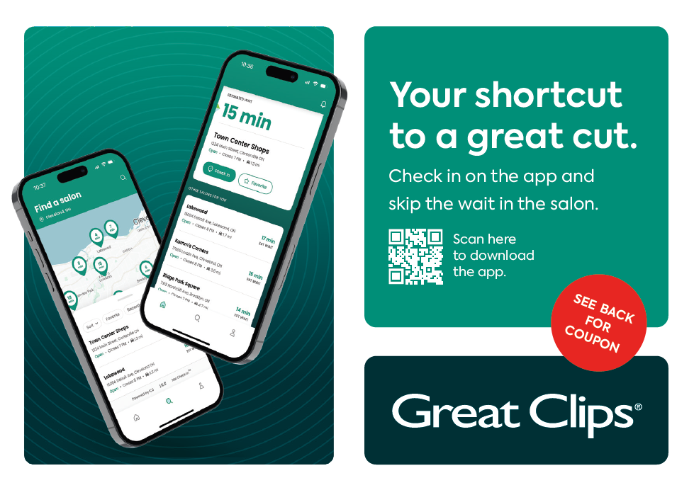 Shop. NEW POSTCARD: promoting the Great Clips App